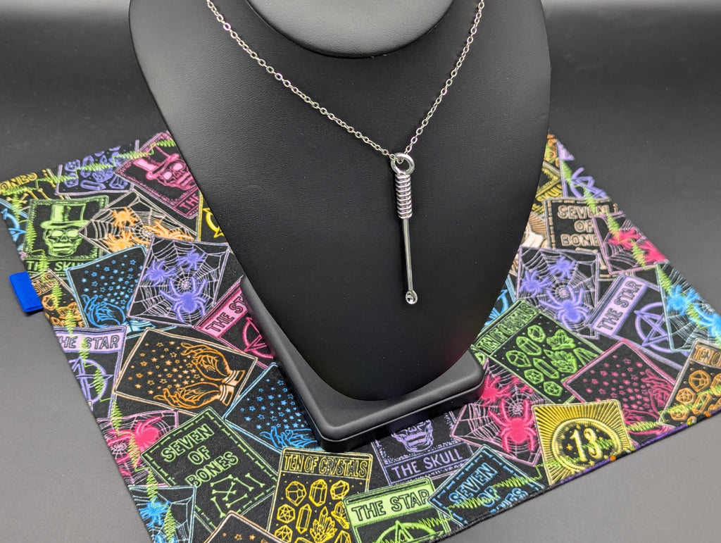 Chrome Finished Mini Wire Wrapped Spoon & 22" Steel Link EDC Necklace ...