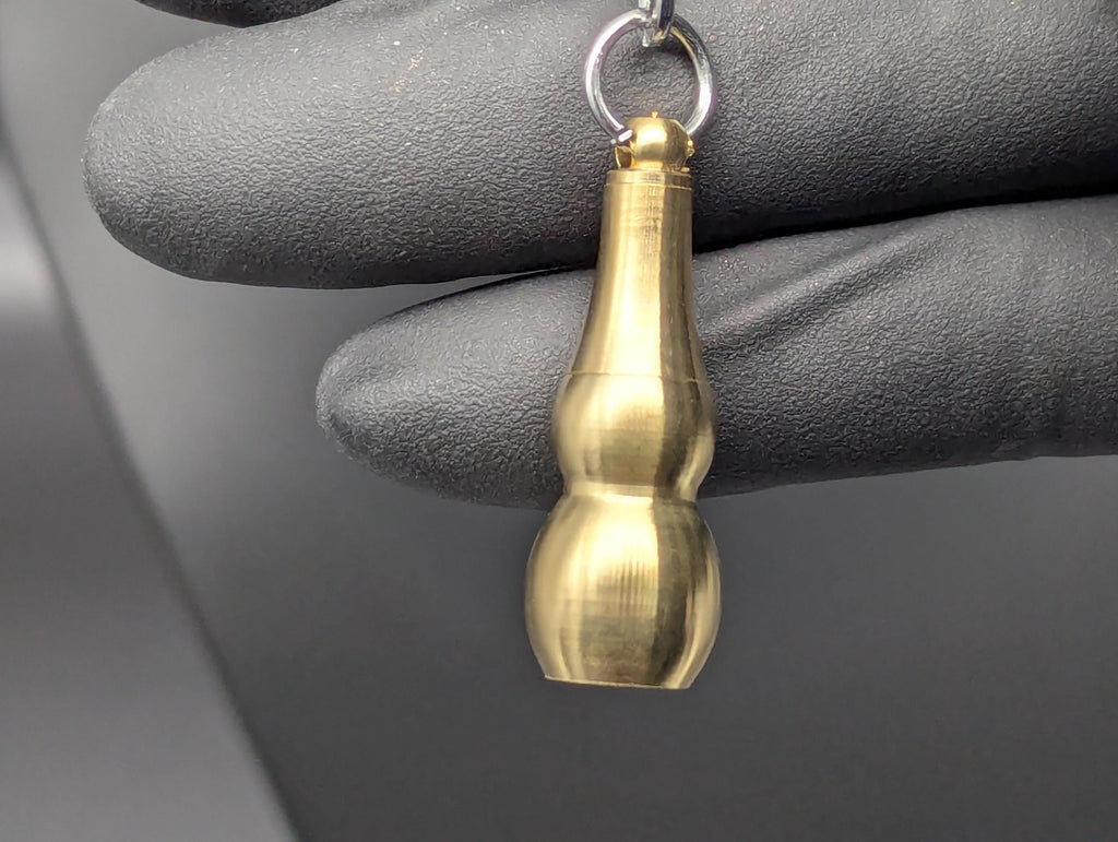 Brass Magic Spell Powder Ash Urn Mini Spoon & Screw Top Jar Amulet Key ...