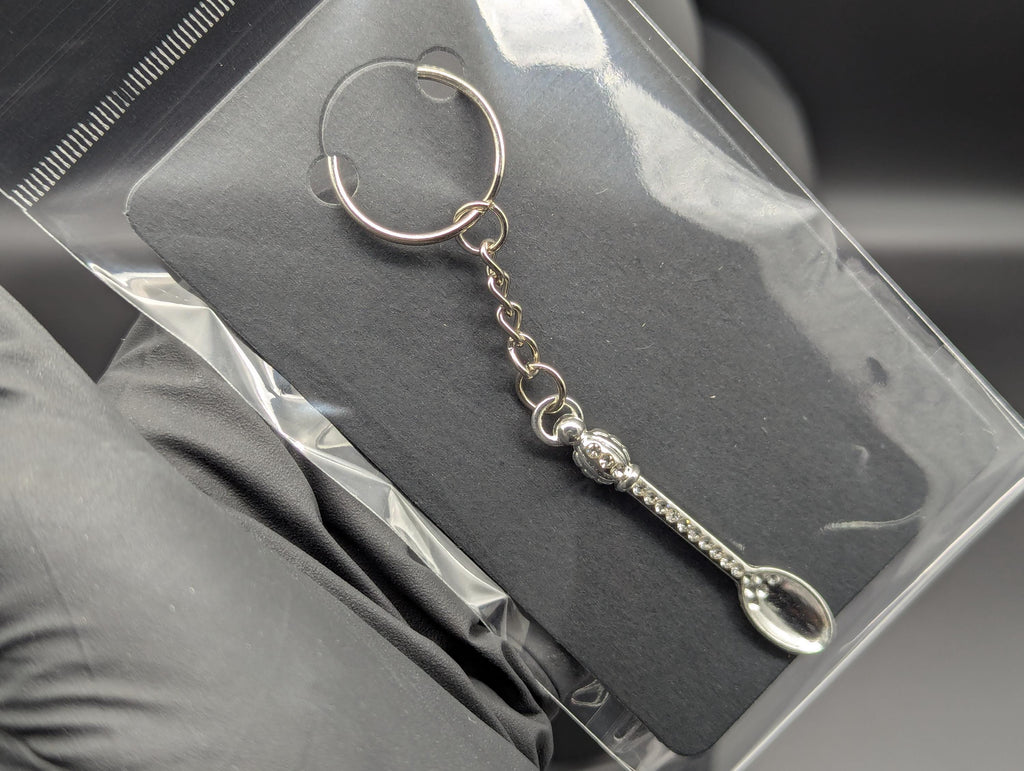 Silver Bling Mini Magic Powder Spoon Keyring – RAVE EDC JEWELRY
